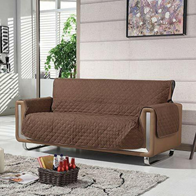 Brown Sofa Cover - 3 Seater Sofa | DIY at B&Q