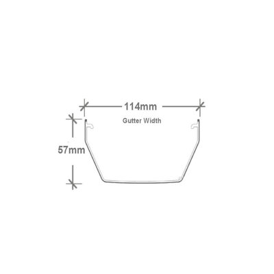 Brown Square Gutter 150 Degree Angle Joint, Freeflow 114mm Rain Water ...