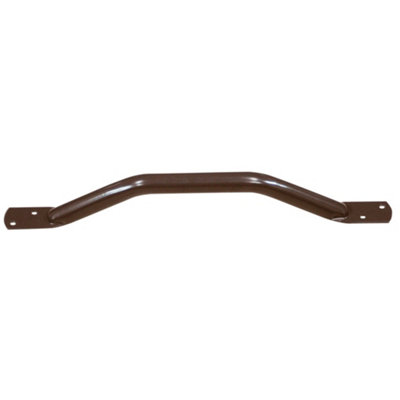 Brown Steel Pipe Grab Bar - 450mm Length - Rounded Safety Ends - Epoxy ...