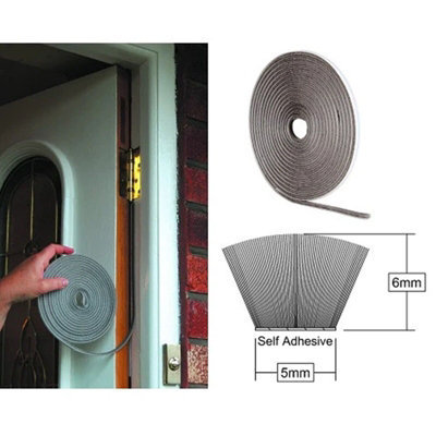 Brown Stormguard Draught Excluder Self Adhesive Brush Pile Tape Weather ...