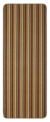Brown Striped 8mm Thick Rectangle Mat For Bathroom, Kitchen, Living ...