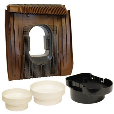 Brown Tile Vent Universal Ventilator With Multi Spigot Connections 100 ...