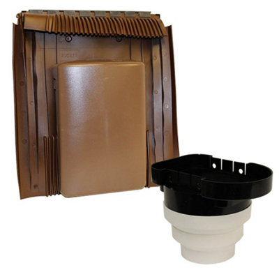 Brown Tile Vent Universal Ventilator With Multi Spigot Connections 100 ...