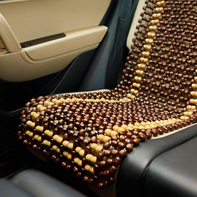 Brown Wooden beaded seat cover Wood Beaded Car Seat Beads Massage Comfortable Wooden Seat Cushion 145cm