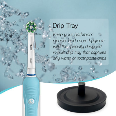 Brushed Aluminium Oral-B Electric Toothbrush Holder, Freestanding ...