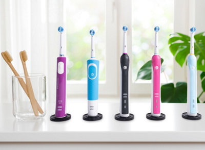 Brushed Aluminium Oral-B Electric Toothbrush Holder, Freestanding ...