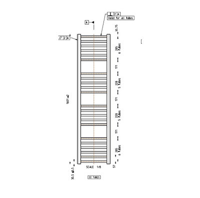 Brushed Brass 1600 x 400mm Towel Radiator Ladder Rail Bathroom