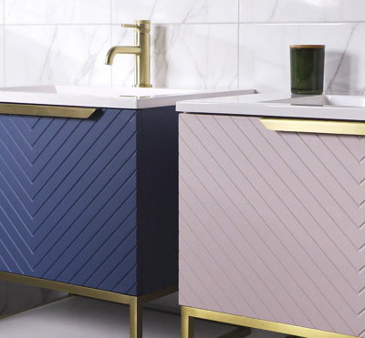 Brushed Brass 200mm Flat Vanity Unit Handle