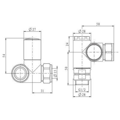 Brushed Brass 500x800mm Straight Bathroom Heated Towel Rail Radiator ...