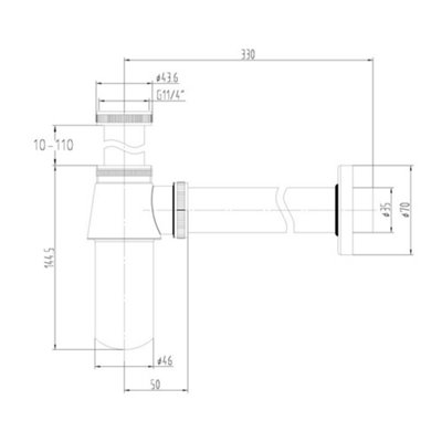 Brushed Brass Adjustable Bottle Trap Waste for Basin Sink and Extension ...