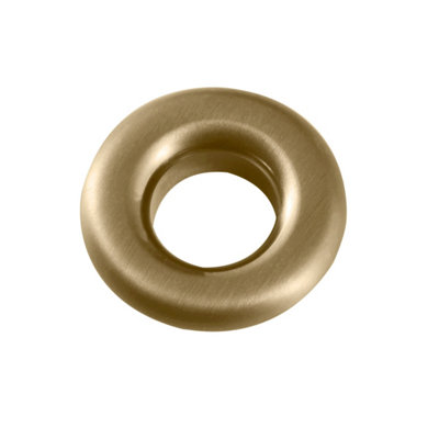 Brushed Brass Round Overflow Rings For Basin Overflows | DIY at B&Q