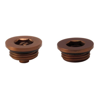 Brushed Bronze Manual Radiator Air Vent & Blanking Plug Set - 1/2" BSP ...