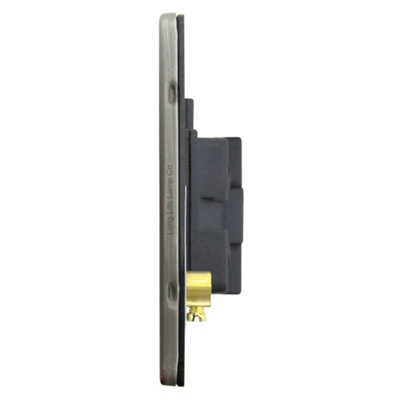 Brushed Chrome 13A Fused Spur Connection Unit Screwless N416DME