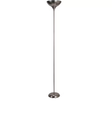 Brushed Chrome Torchiere Uplighter Floor Lamp Elegant Standing Light ...