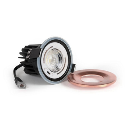 Brushed Copper 10W LED Downlight - Warm & Cool White - Dimmable IP65 ...