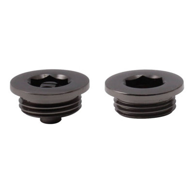 Brushed Gunmetal Manual Radiator Air Vent & Blanking Plug Set - 1/2 ...