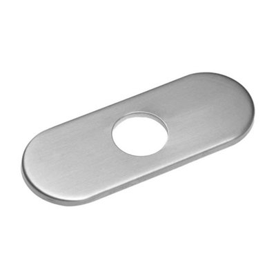 Brushed Nickel Bathroom Tap Sink Hole Cover Deck Plate Plinth Mounting ...
