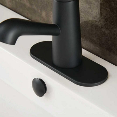 Brushed Nickel Bathroom Tap Sink Hole Cover Deck Plate Plinth Mounting ...