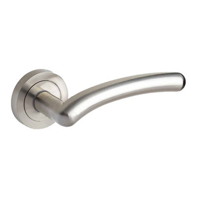 Brushed Nickel Curved Door Handle