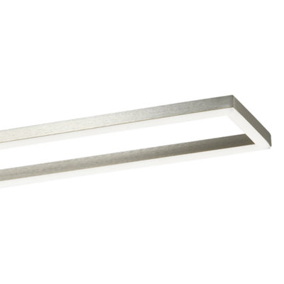 Brushed Nickel LED Ceiling Strip Light Fitting - Ideal for Kitchens
