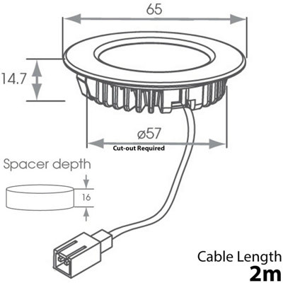 Brushed Nickel Round Under Cabinet Kitchen Lighting Kit with Natural ...