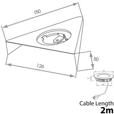 Brushed Nickel Under Cabinet Kitchen Lighting Kit with Natural White LED