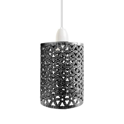 brushed Silver Industrial Cage Shade Metal 10cm Width wire cage ...