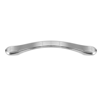 Brushed Silver Metal Curved Bow Cabinet Handles 16cm 1 Pair Kitchen ...