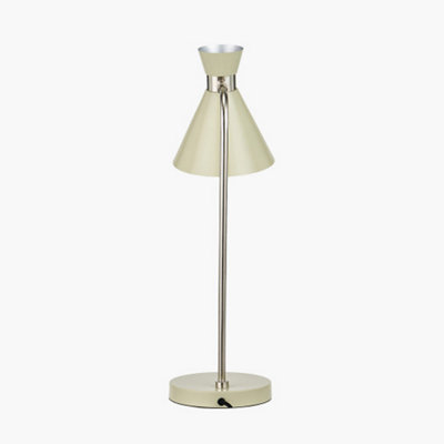 Brushed Silver Metal Table Lamp