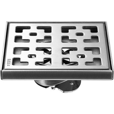 Brushed Square Shower Trap Stainless Steel Floor Drain Bathroom Shower ...