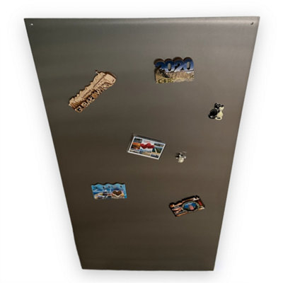 Brushed Stainless Steel Magnetic Notice Memo Board - Screw on Display ...
