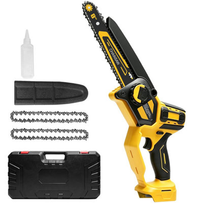 Brushless 8 Inch Mini Cordless Chainsaw, Compatible with Dewalt 18 v ...