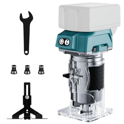 Brushless Compact Router Cordless Wood Trimmer Compatible with Makita 18V
