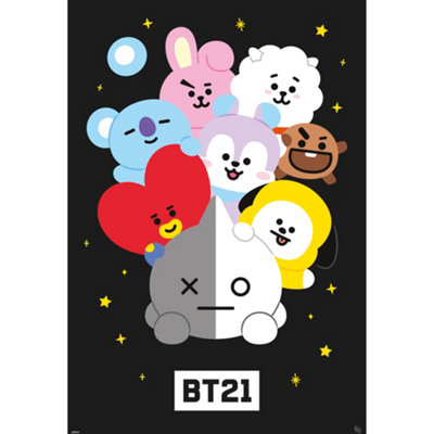 BT21 Characters 61 x 91.5cm Maxi Poster | DIY at B&Q
