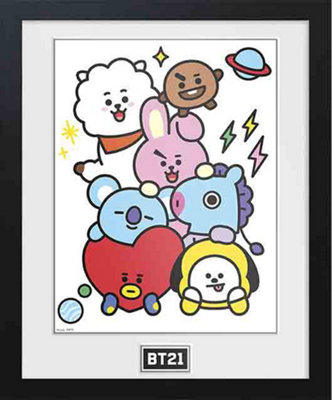 BT21 Characters Stack 30 x 40cm Framed Collector Print | DIY at B&Q