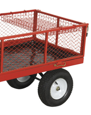 BTC806 Heavy Duty Fold Down Sides Platform Truck - Pneumatic Wheels ...