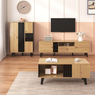 BTM 3Piece Living Room Set To Coffee Table, TV Cabinet And Sideboard ...