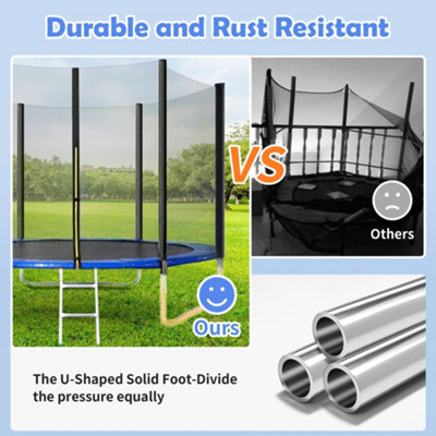 BTM 6FT Outdoor Trampoline, Safety Enclosure,Kids Trampoline ...