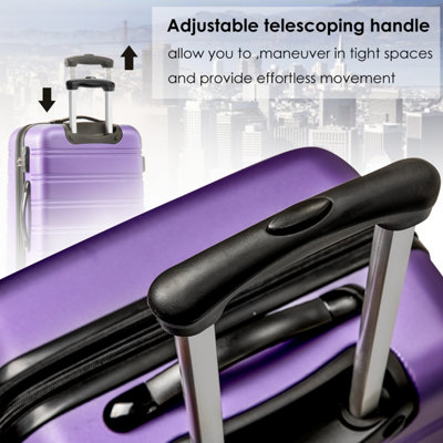 BTM ABS Hard shell Travel Trolley Suitcase 4 wheel Luggage Hand Luggage ...