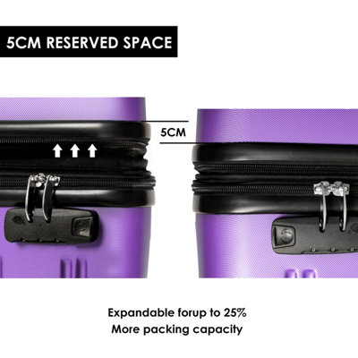 BTM ABS Hard shell Travel Trolley Suitcase 4 wheel Luggage Hand Luggage ...