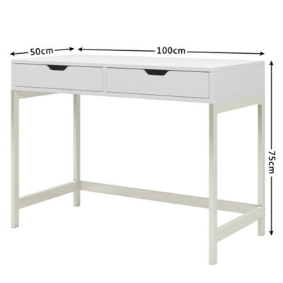 BTM Computer Desk Dressing Table with 2 Drawers Work Table Home Office ...