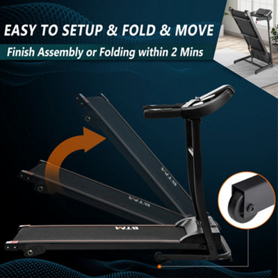 BTM Electric folding treadmill for home, 1.5HP motor, manual incline ...