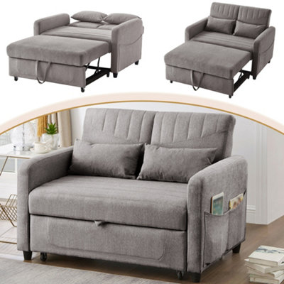 BTM Fold Out Sofa Bed, 2 Seater Sofa with Pull Out Design, Adjustable ...