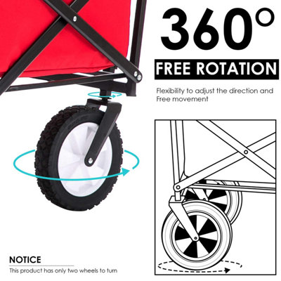 BTM Foldable garden cart pull wagon hand trolley portable transport ...