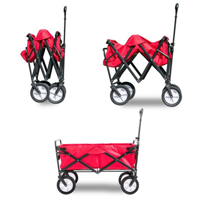 BTM Foldable garden cart pull wagon hand trolley portable transport ...