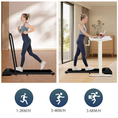 BTM Folding treadmill for home office, underdesk use, 1-6KM/H, portable ...