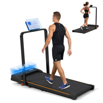 BTM Folding Treadmill with Handrail, 1 To 10km/h Running Machine, LED ...