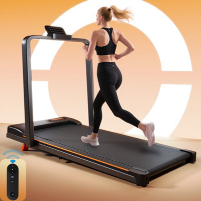 BTM Folding Treadmill with Handrail, 1 To 10km/h Running Machine, LED ...