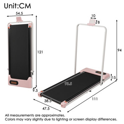 BTM Folding Treadmill with Handrail, 1 To 10km/h Speed, LED Display ...