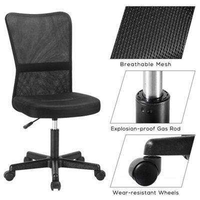 BTM Mesh High Back Executive Adjustable Swivel Office Chair Lumbar ...